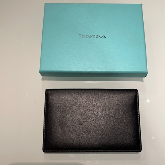 Tiffany & Co. | Accessories | Tiffany Co Black Leather Card Holder ...